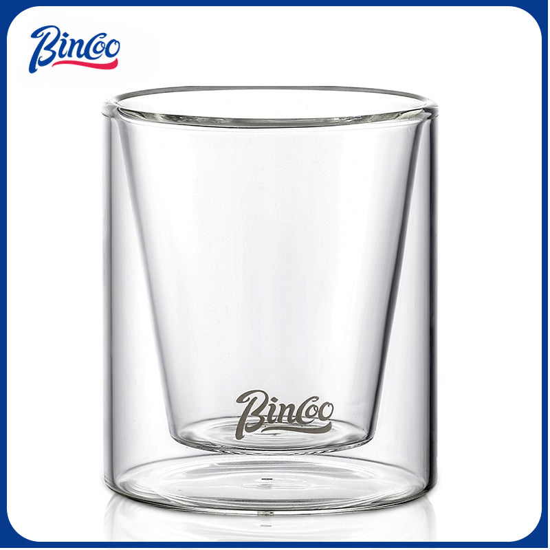 BINCOO Double Thickened Coffee Cup Tasting Mug Espresso Glass Coffee ...
