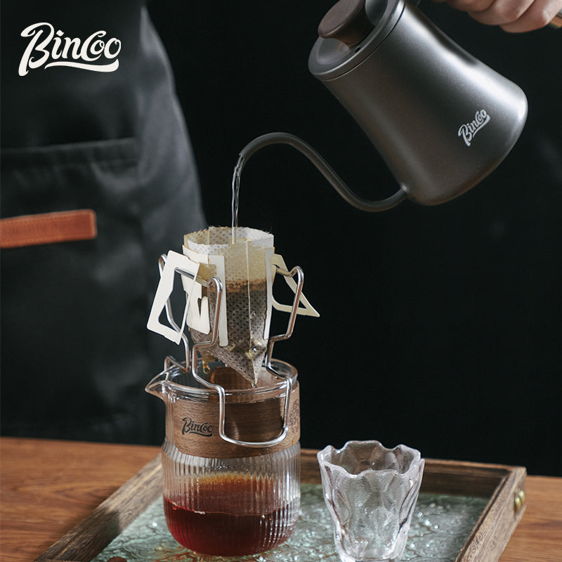 BINCOO Hand Pour Coffee Pot Sharing Kettle Set Cold Brew Pot Glass Te ...